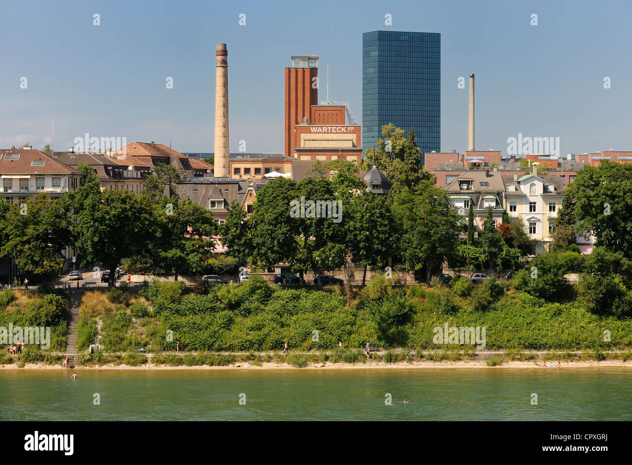 Switzerland, Basel, Fair Messerturm Tower on the Messerplatz, highest ...