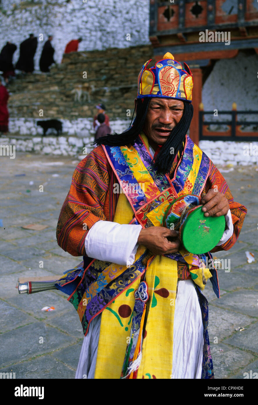 Bhutan Paro District Rinpung Dzong Buddhist fortress monastery Tsechu ...