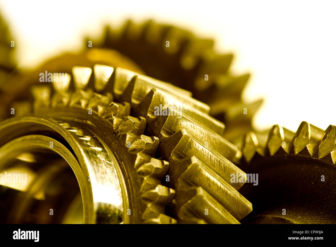 Colorfull gears isolated on white background Stock Photo - Alamy