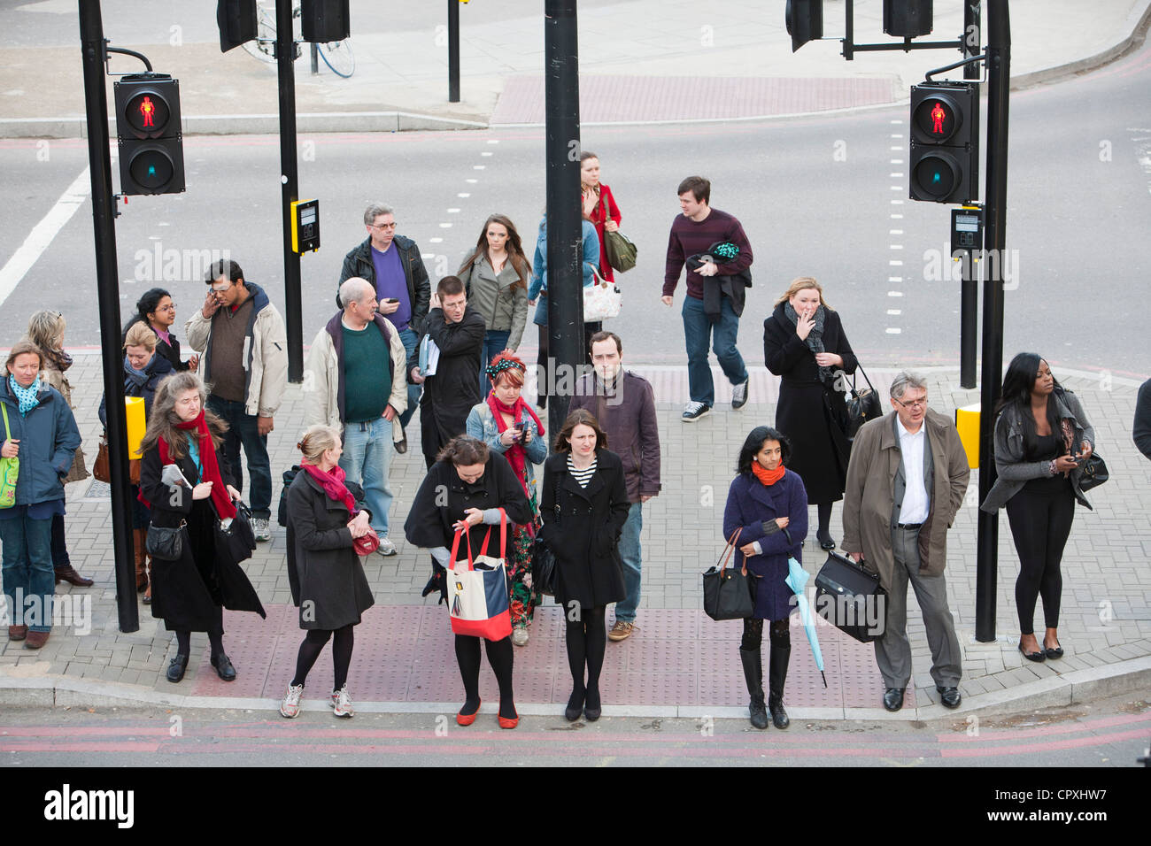 A pedestrian crossing at Kings Cross, London, UK Stock Photo - Alamy
