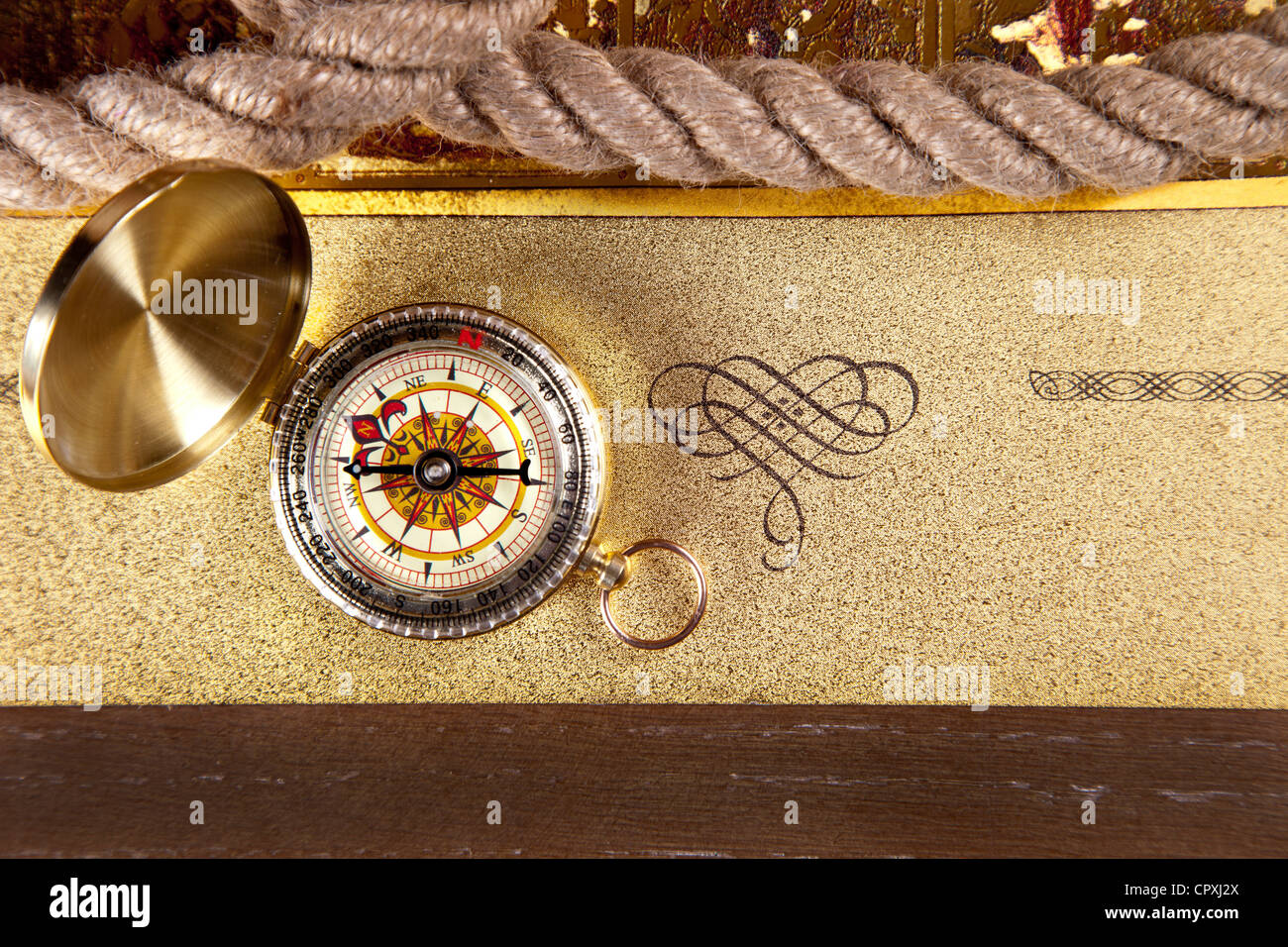Vintage Navigation Equipment, letter Stock Photo - Alamy