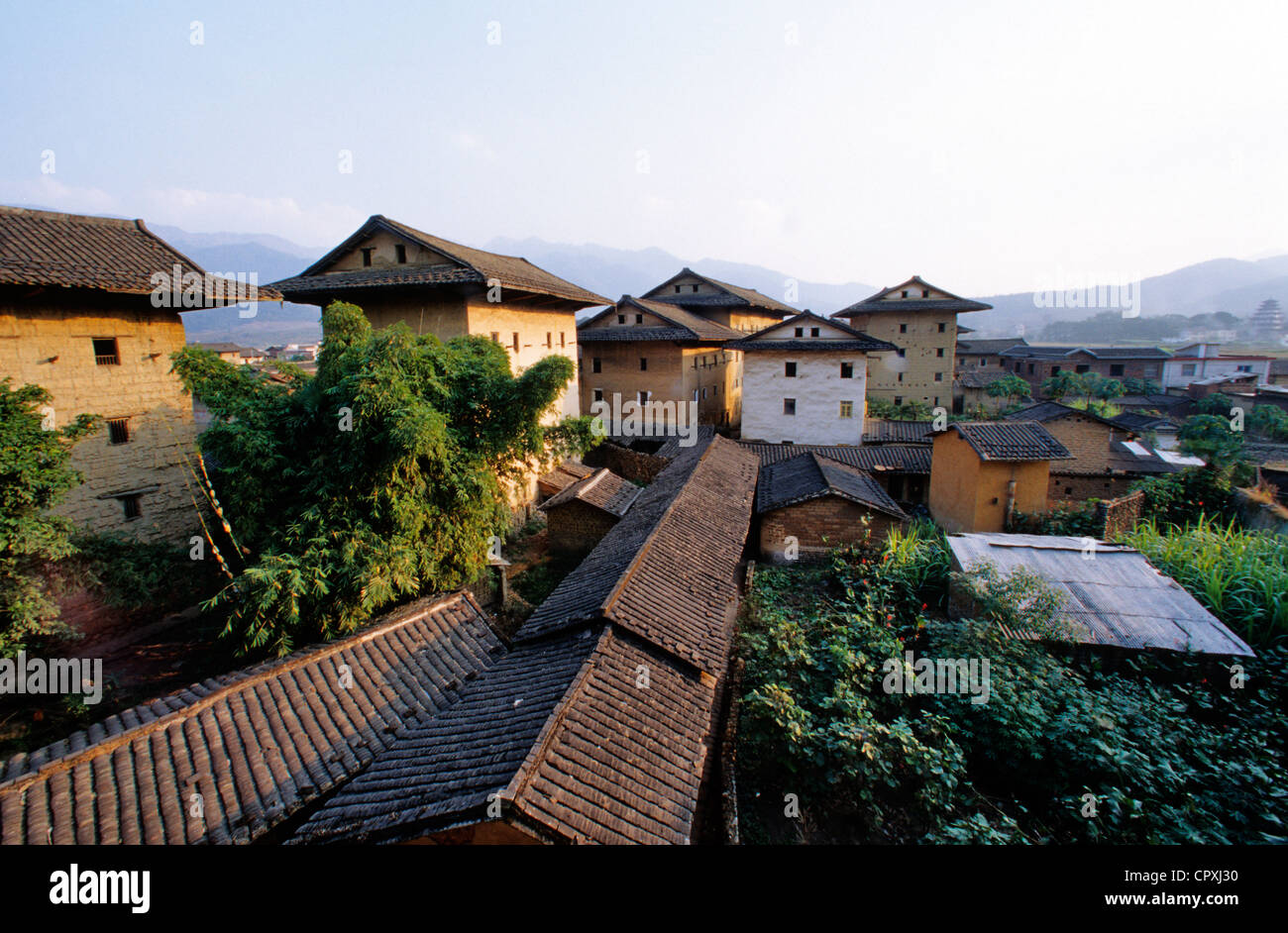China, Fujian Province, Hukeng, traditional houses Stock Photo - Alamy