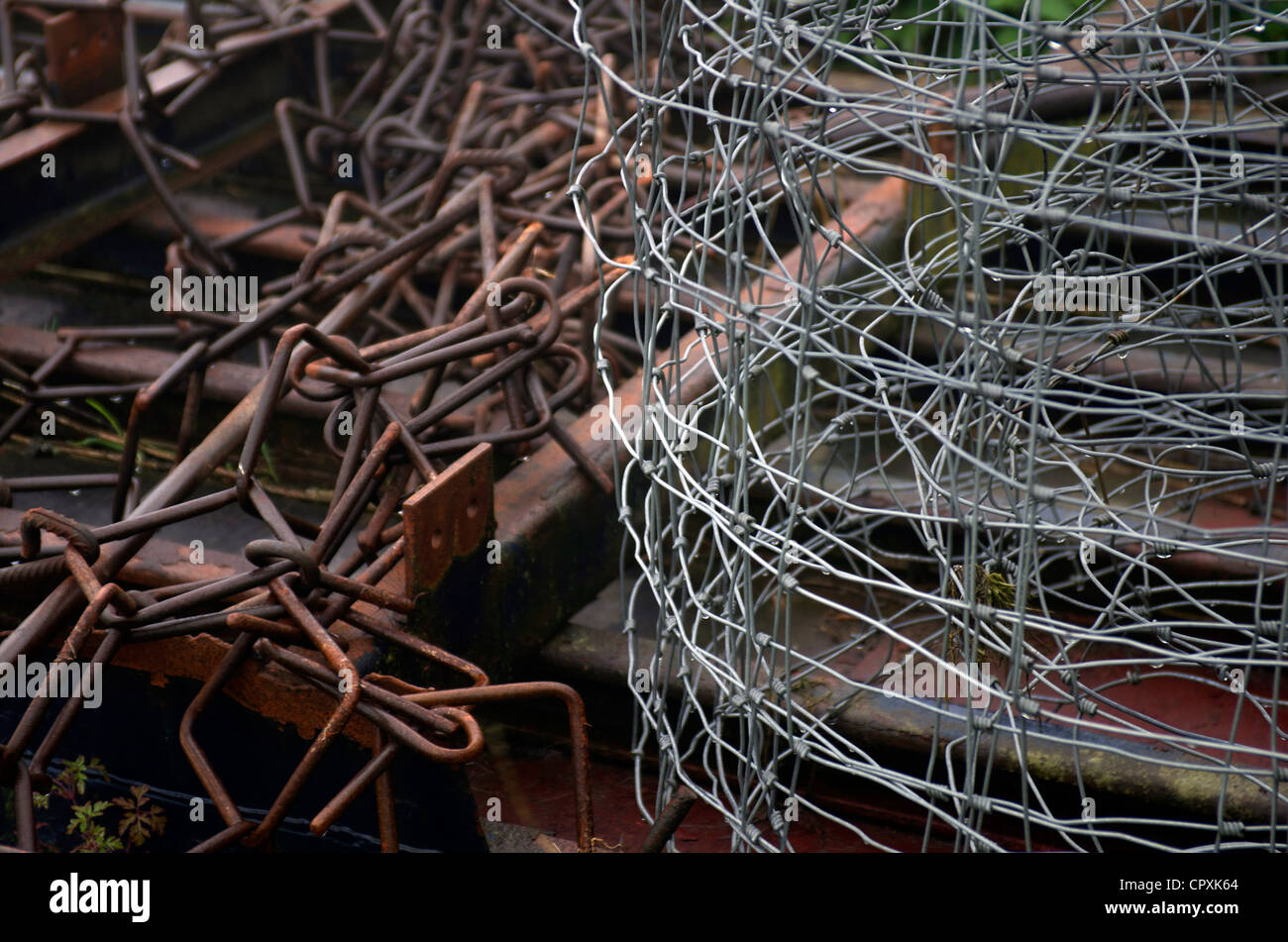 Discarded wire and chains Stock Photo - Alamy