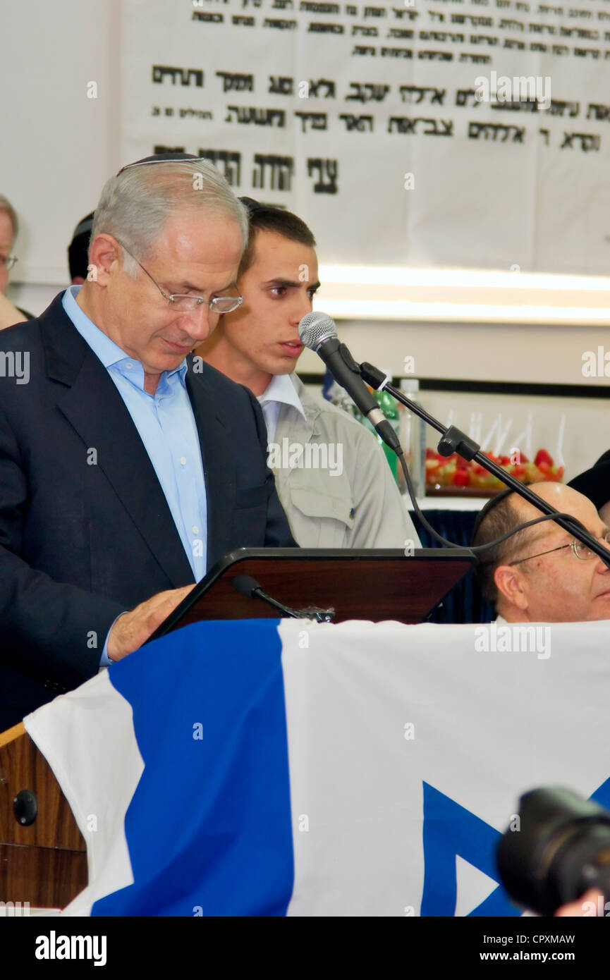Jerusalem, Israel. Prime Minister Benjamin "Bibi" Netanyahu speaks at a ...
