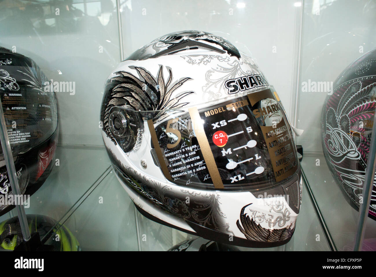 Crash helmet motor bike full face Stock Photo - Alamy