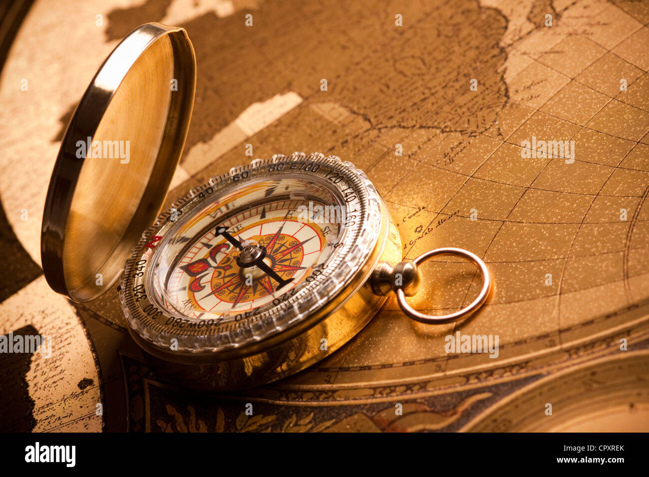 Vintage Navigation equipment, compass and other tools Stock Photo - Alamy
