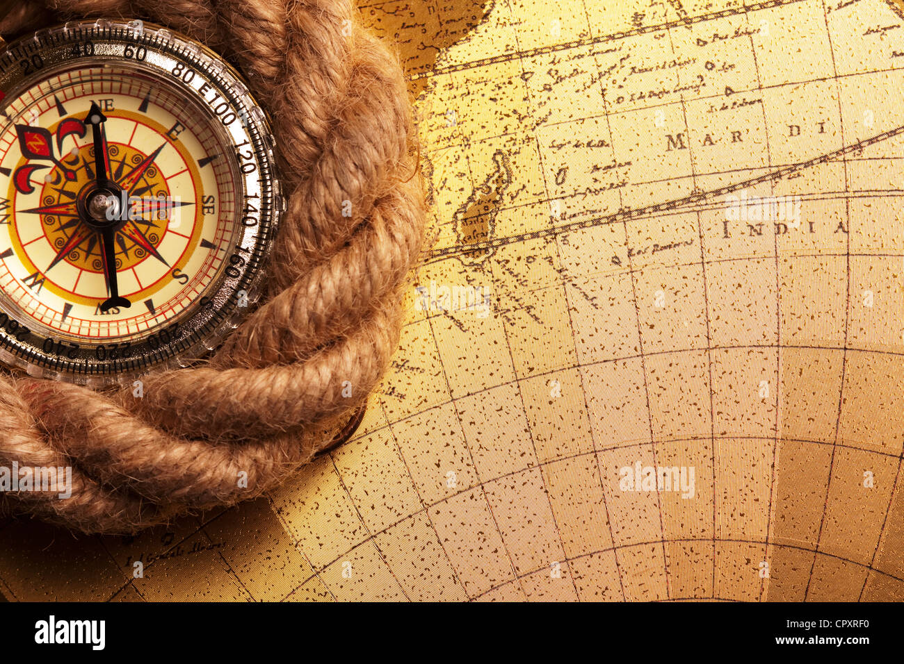 Vintage Navigation equipment, compass and other tools Stock Photo - Alamy