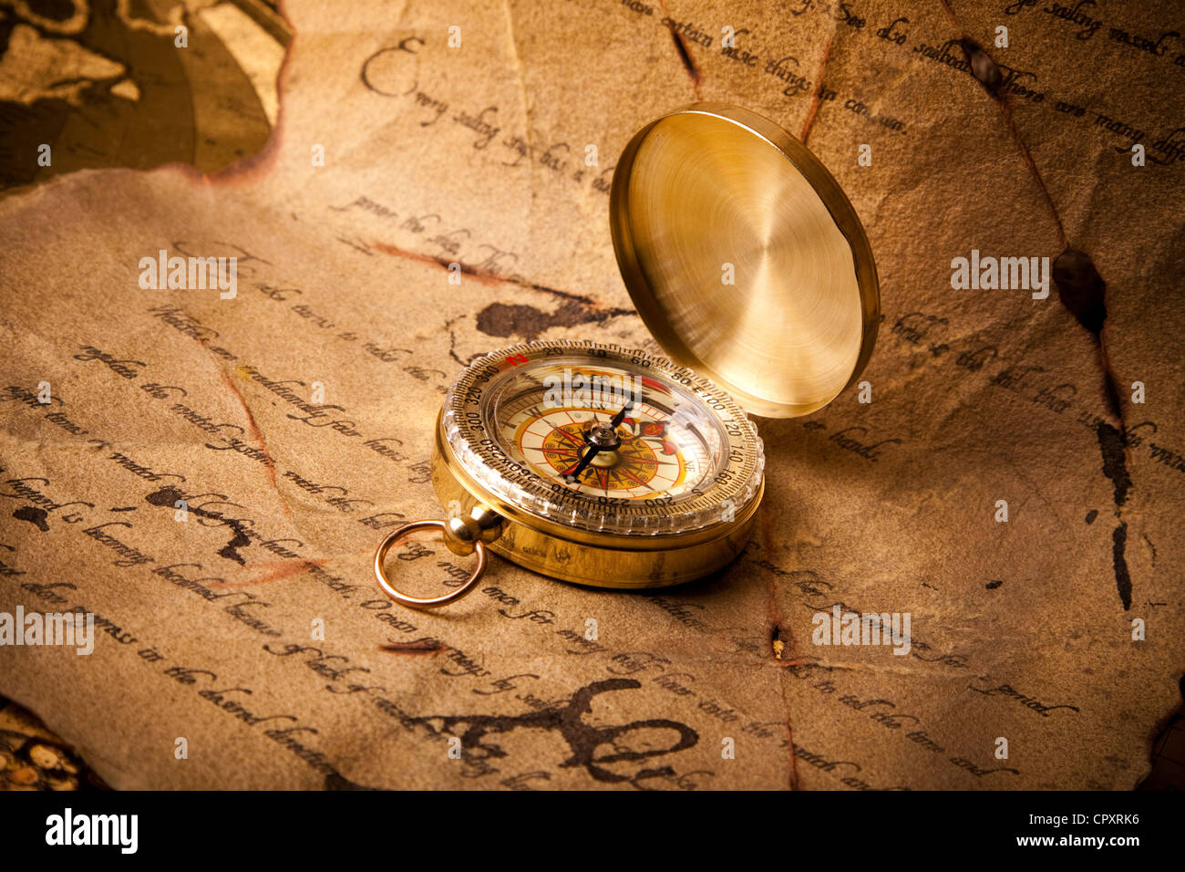 Vintage Navigation equipment, compass and other tools Stock Photo - Alamy