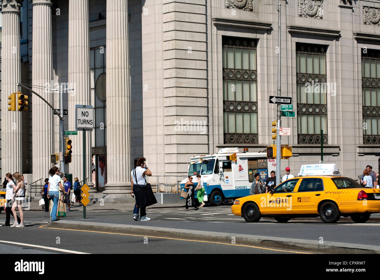 United States New York City Lower Manhattan buildings of 1840 of Union ...