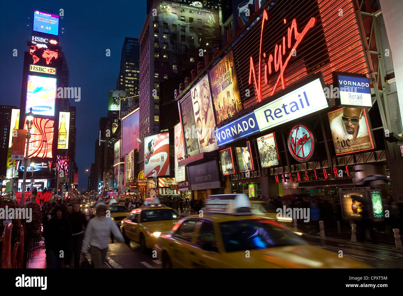 United States, New York City, Manhattan, Midtown, Times Square, neon ...
