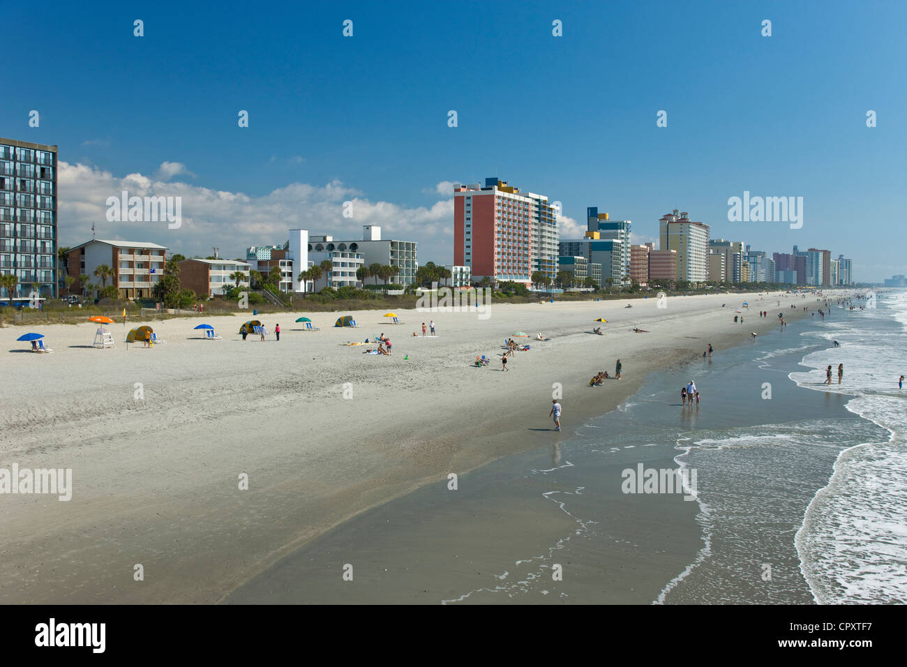 WATERFRONT SKYLINE DOWNTOWN MYRTLE BEACH SOUTH CAROLINA USA Stock Photo ...