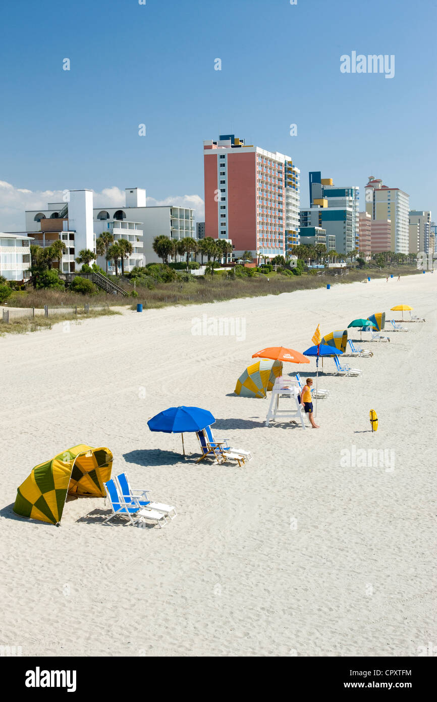 WATERFRONT SKYLINE DOWNTOWN MYRTLE BEACH SOUTH CAROLINA USA Stock Photo ...