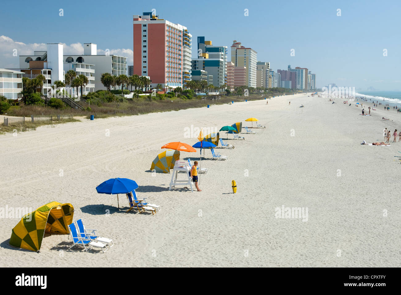 WATERFRONT SKYLINE DOWNTOWN MYRTLE BEACH SOUTH CAROLINA USA Stock Photo ...