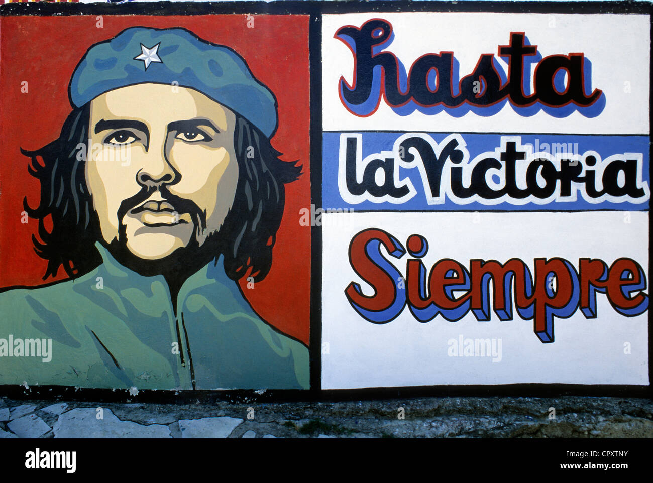 Cuba Cienfuegos Province Cienfuegos Propaganda sign depicting portrait ...