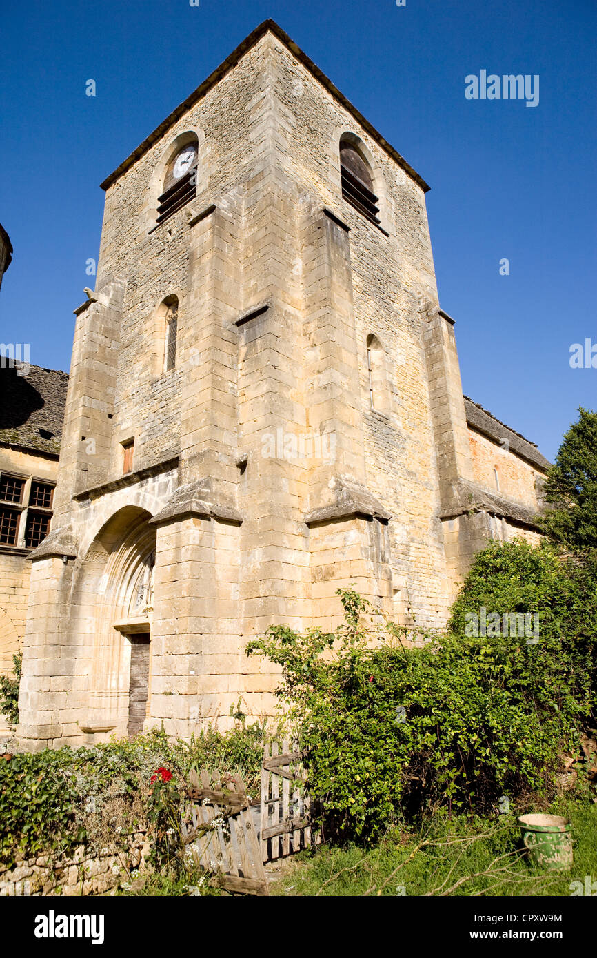 France, Dordogne, Perigord Noir, Saint Genies, Romanesque Church of ...