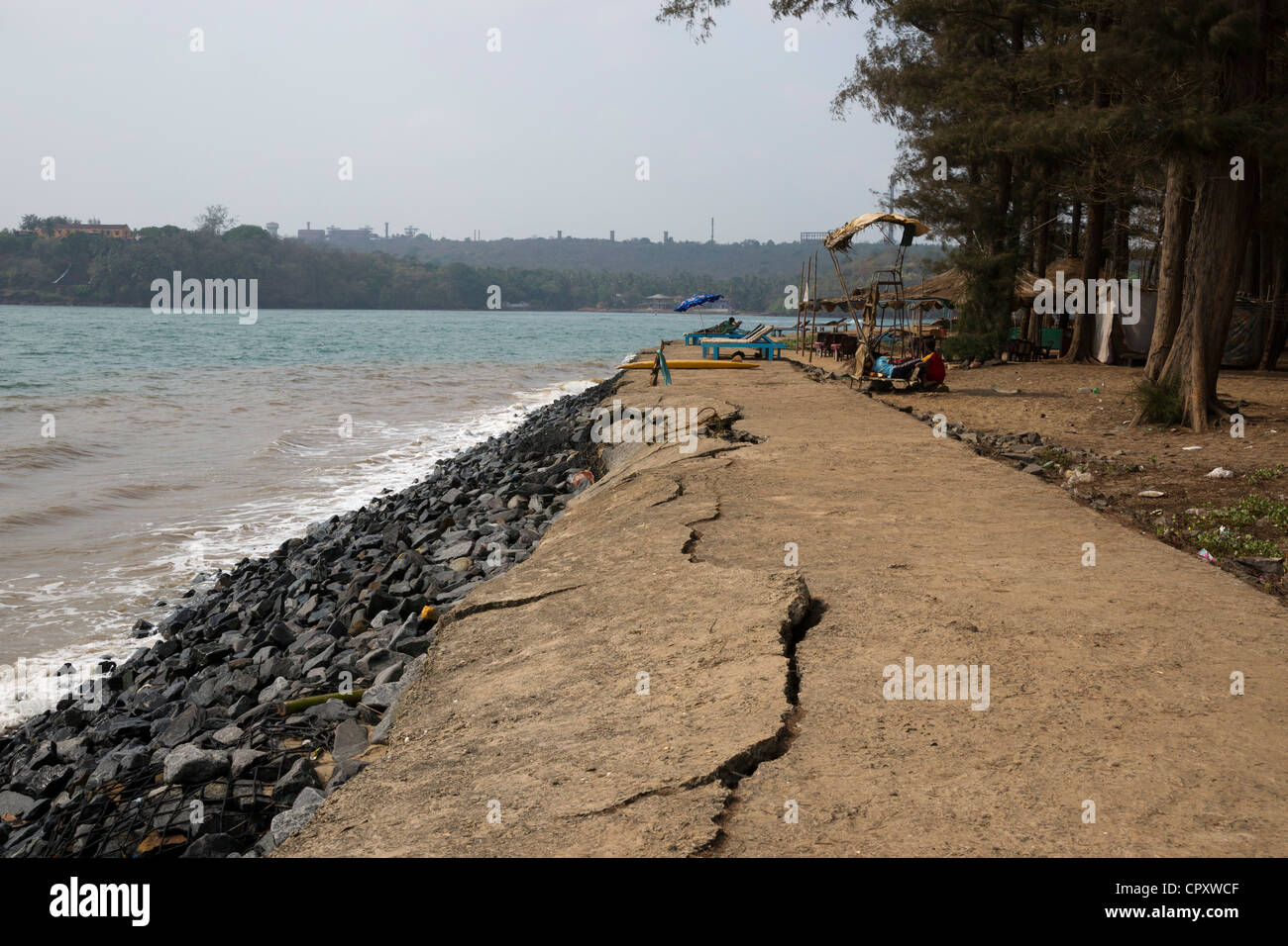 Coastal erosion keri beach querim hi-res stock photography and images - Alamy