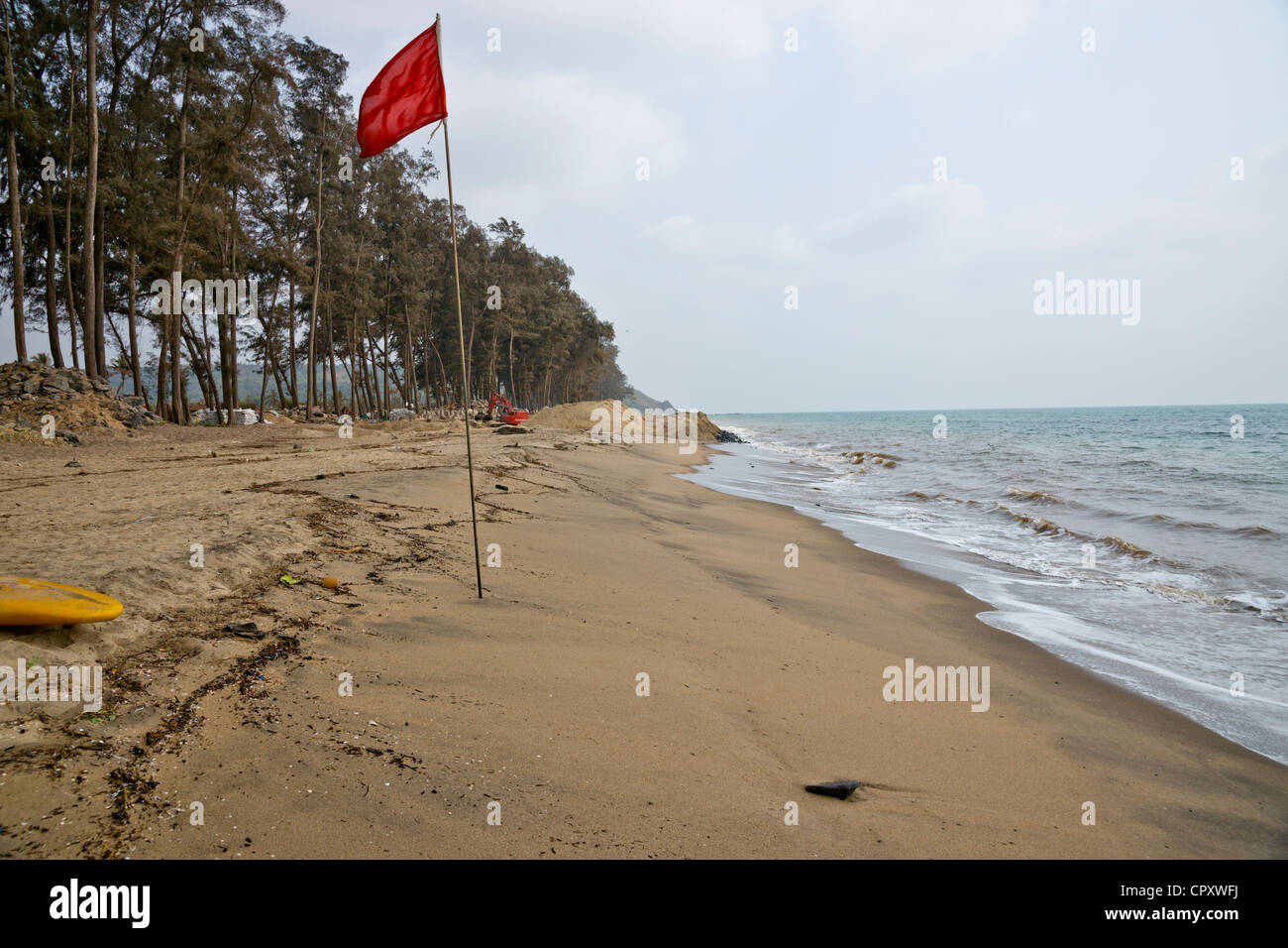 Coastal erosion a Keri Beach (Querim Beach) . The northernmost tip of ...
