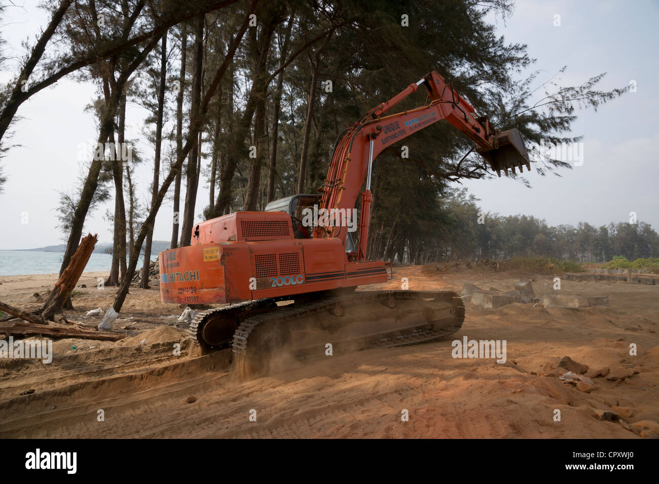 Coastal erosion a Keri Beach (Querim Beach) . The northernmost tip of ...