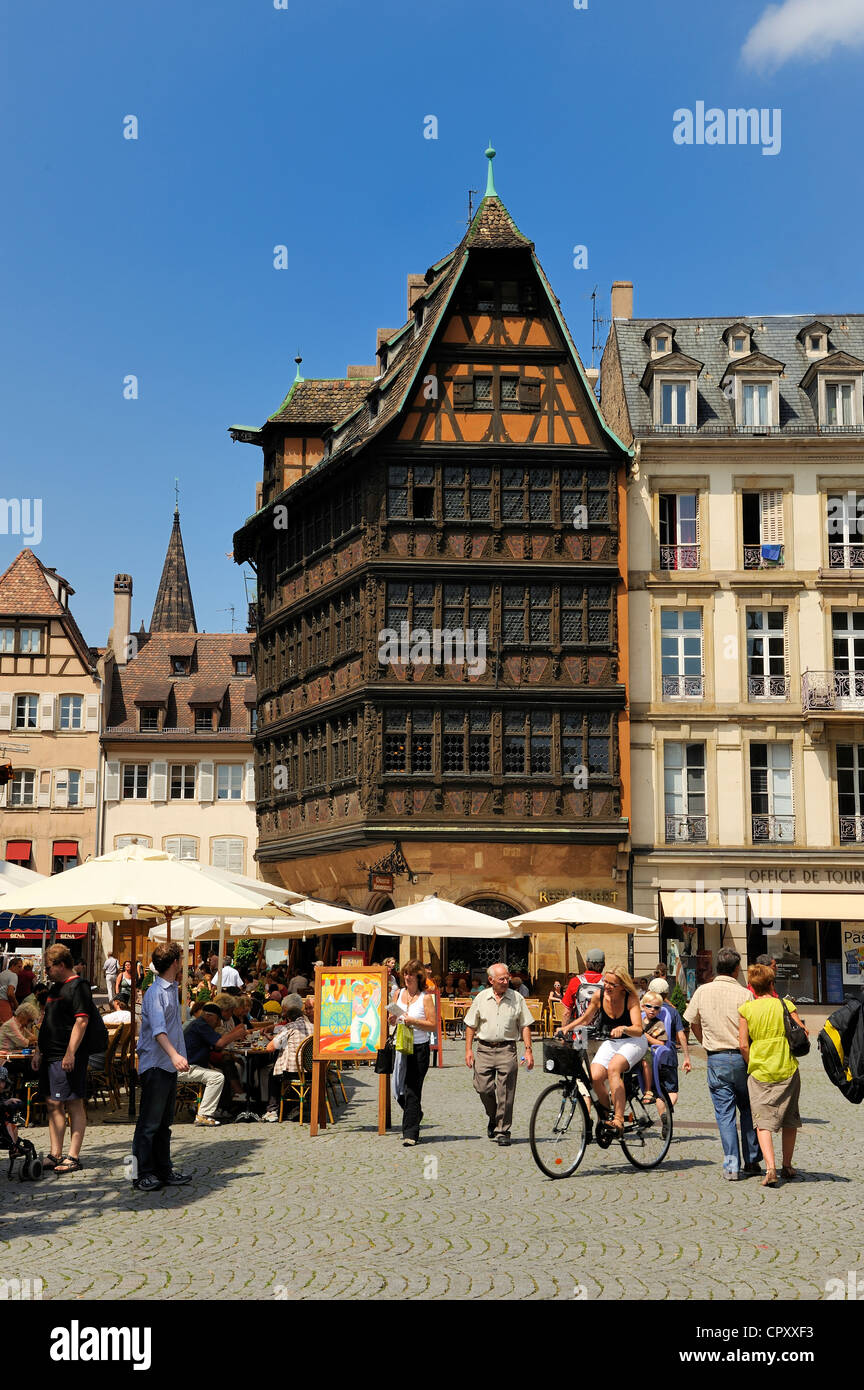 France, Bas Rhin, Strasbourg, old town UNESCO World Heritage, Place de ...