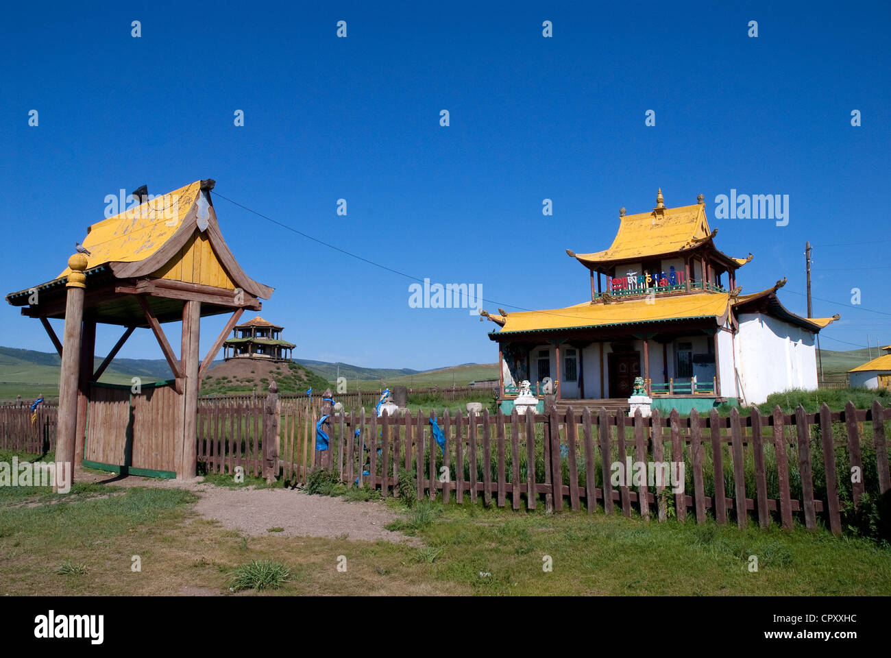 Mongolia, Ovorkhangai Region, Buddhist monastery Stock Photo - Alamy