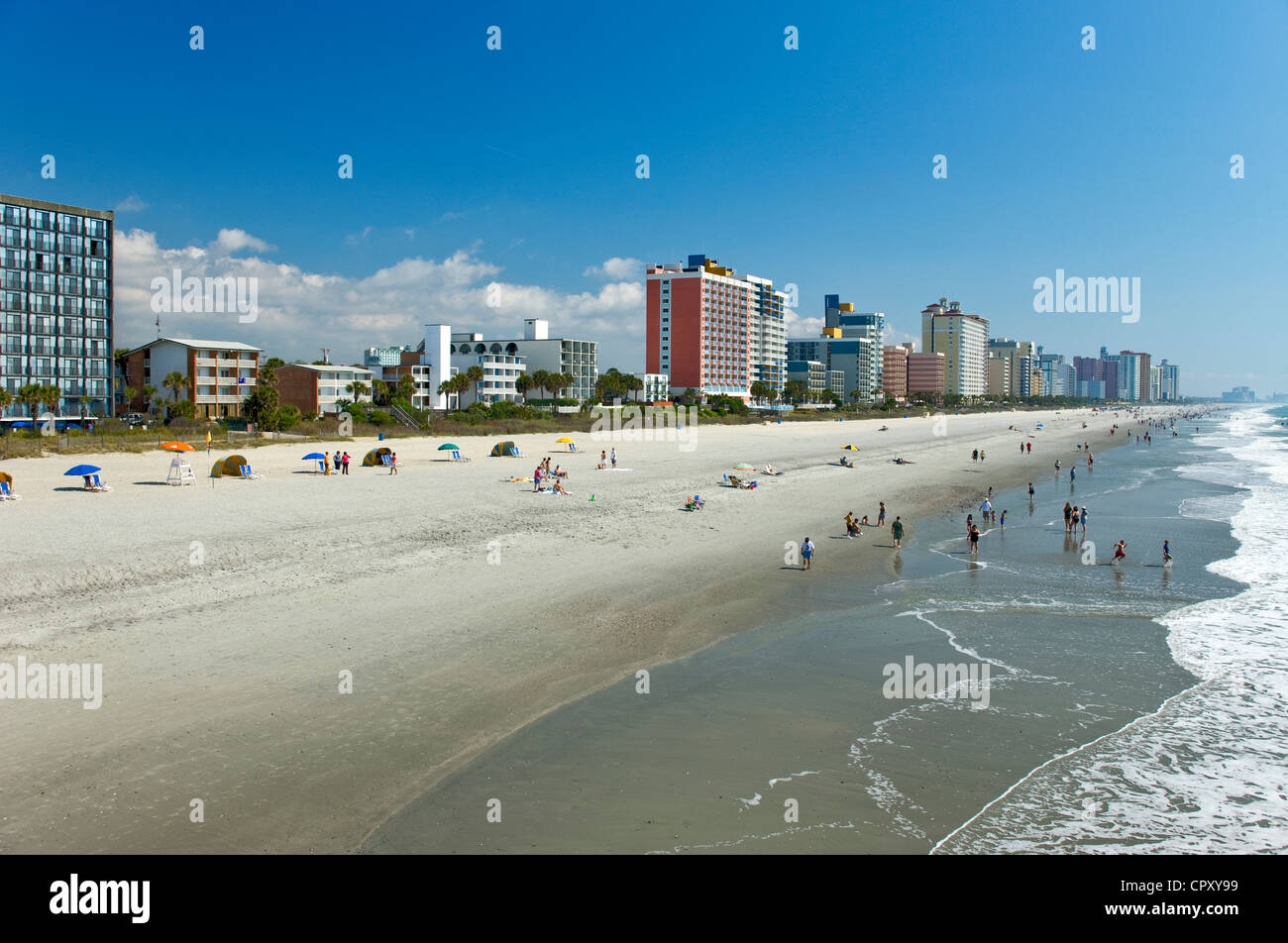 WATERFRONT SKYLINE DOWNTOWN MYRTLE BEACH SOUTH CAROLINA USA Stock Photo ...