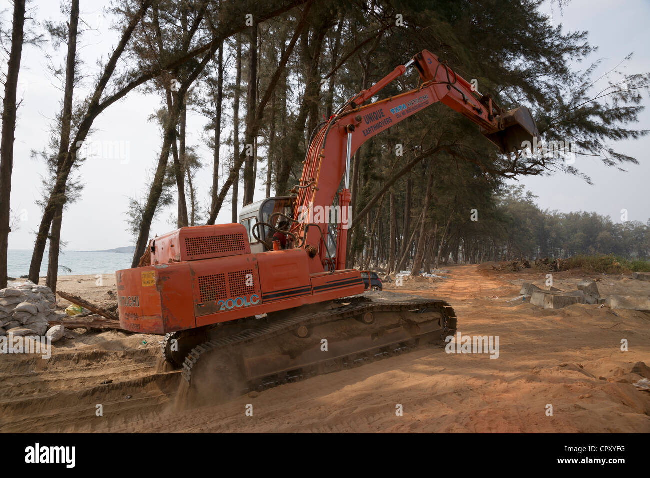 Coastal erosion a Keri Beach (Querim Beach) . The northernmost tip of ...