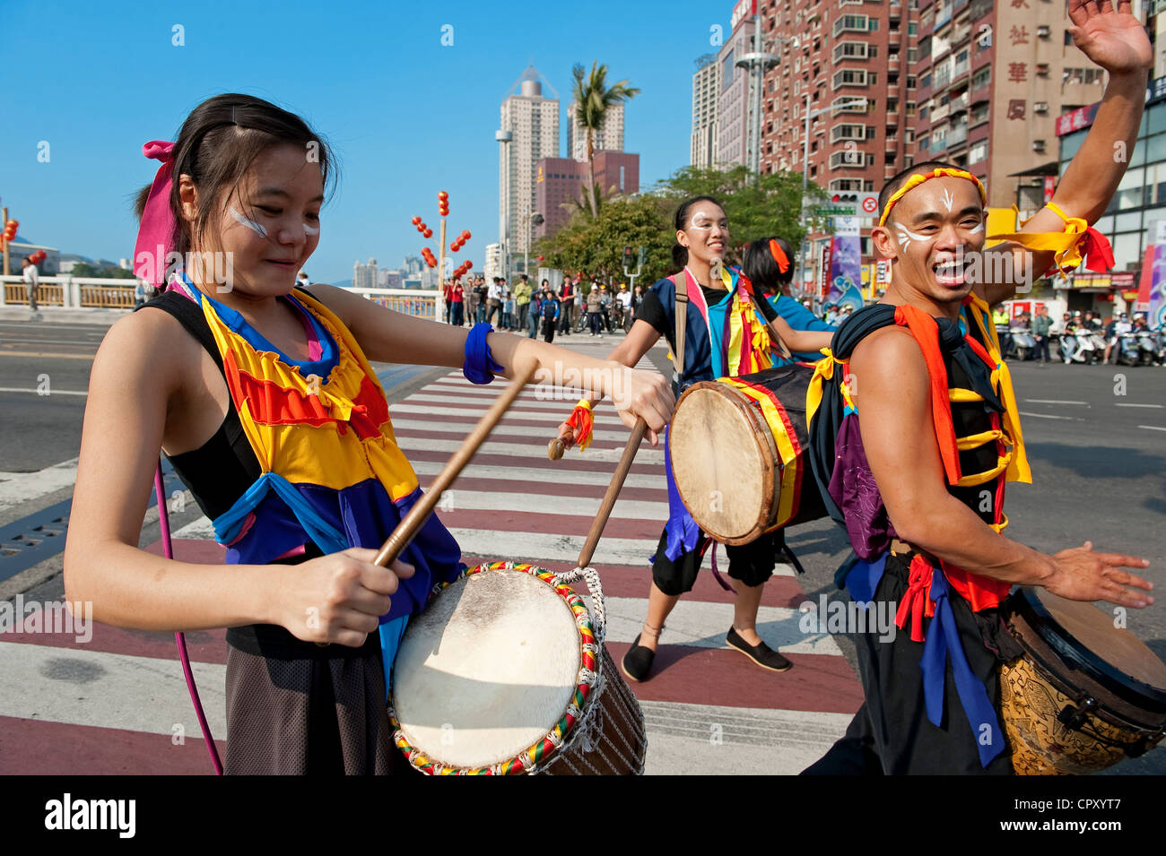 Taiwan, Kaohsiung, Lantern festival, parade Stock Photo - Alamy