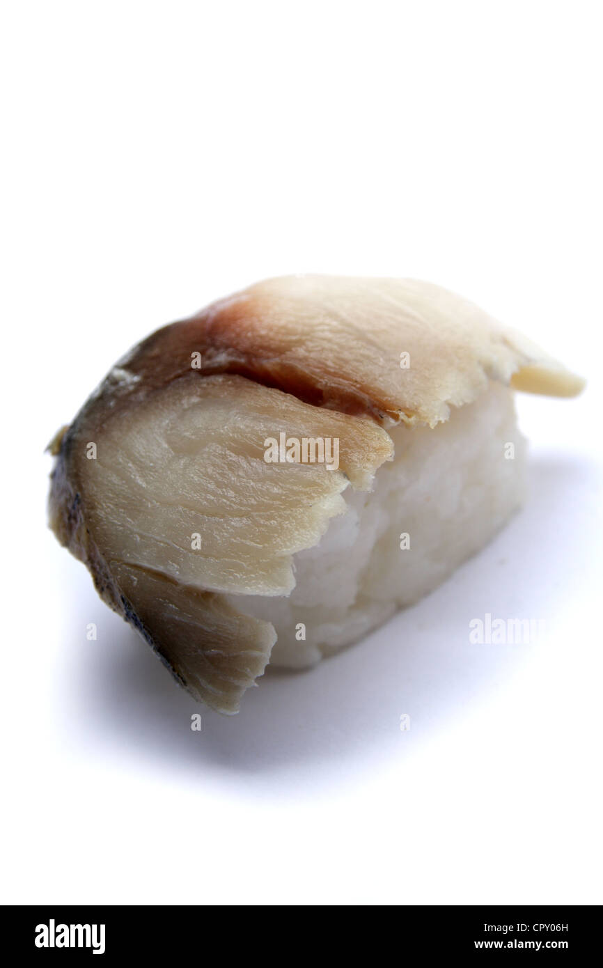 Saba mackerel Sushi Stock Photo - Alamy