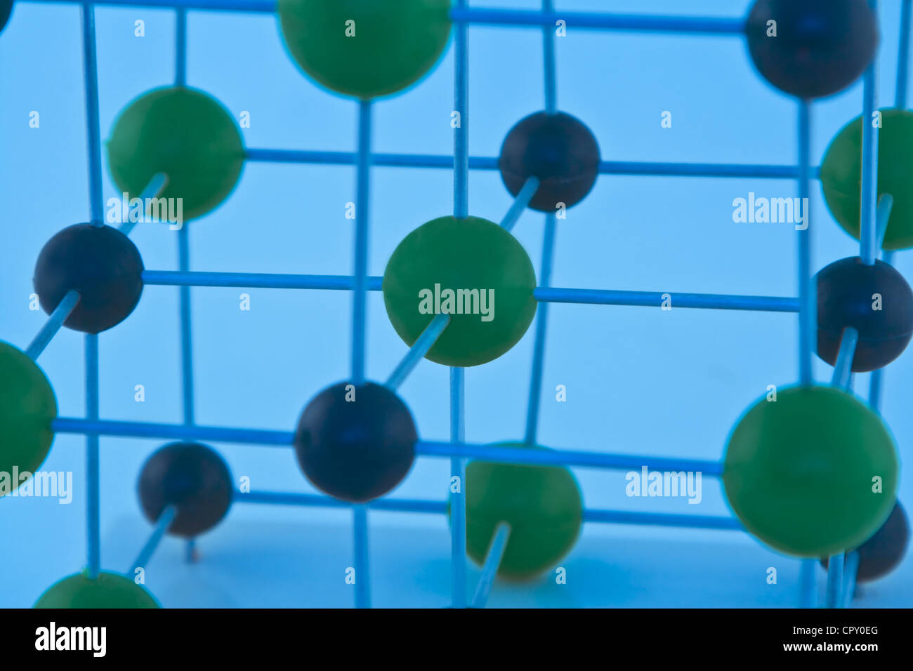 Close-up image of atoms in a complex substance(NaCl Stock Photo - Alamy