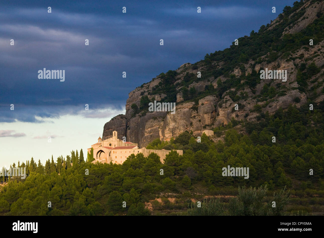 Convent of San Salvador at the foot of the mountain of Santa Barbara ...