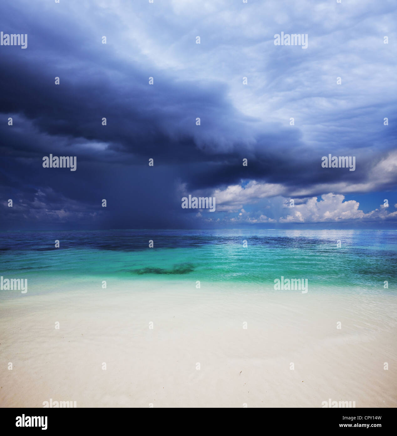 Storm weather on Maldives Stock Photo - Alamy