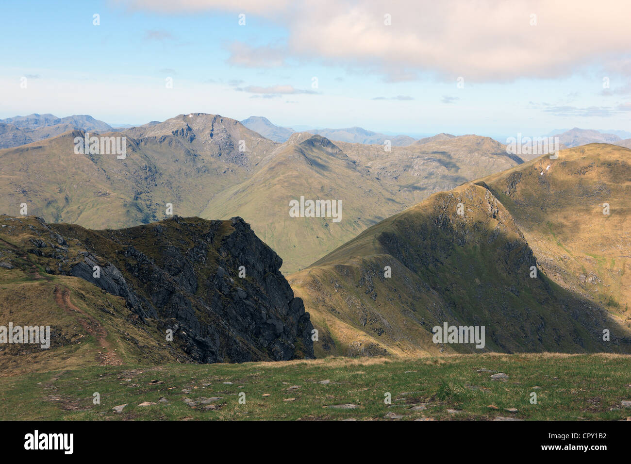 South Glen Shiel Ridge, Scottish Highlands. Taken form the summit of ...