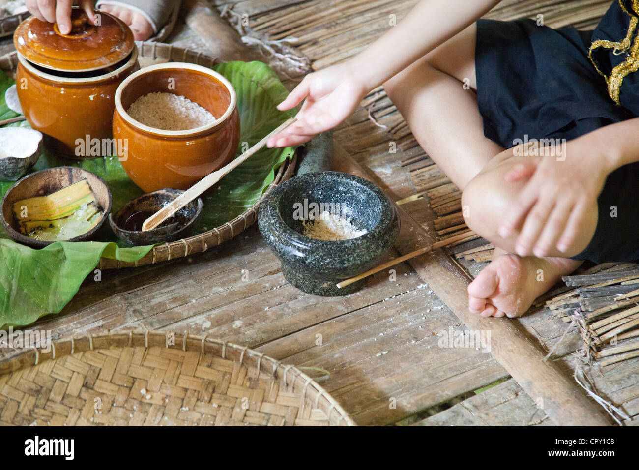 Making traditional food, Monsopiad Cultural Village ,Kota Kinabalu ...