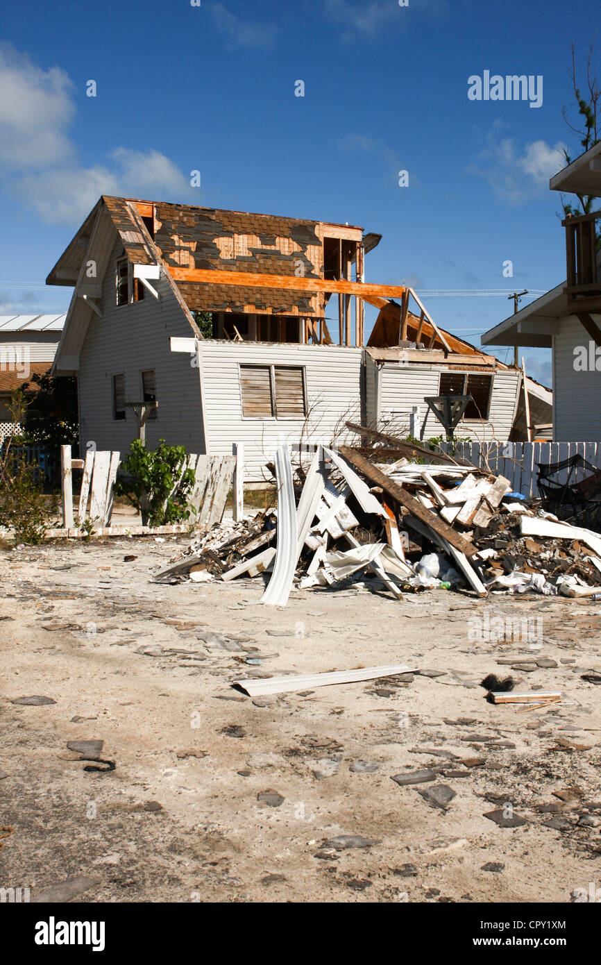 Houses damages during a hurricane Stock Photo - Alamy