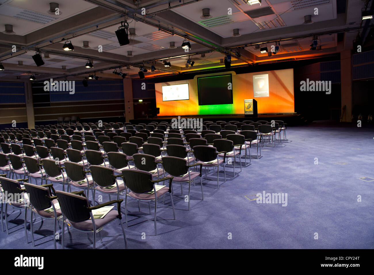 chairs in a conference hall Stock Photo - Alamy