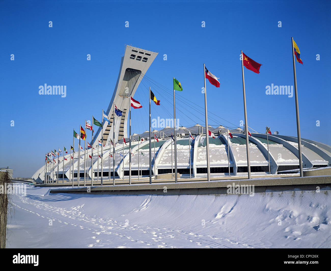 Canada, Quebec, Montreal, Olympic Stadium Stock Photo - Alamy