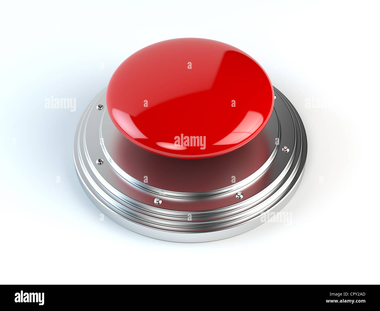 3d render of red alarm button Stock Photo - Alamy