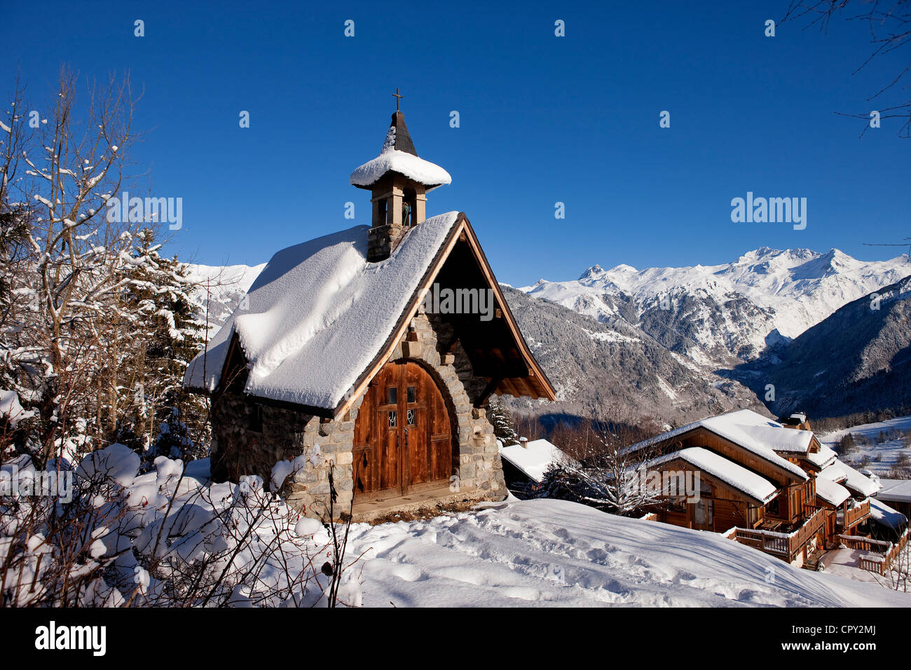 France, Savoie, Tarentaise, Massif de la Vanoise, Courchevel 1550 ...