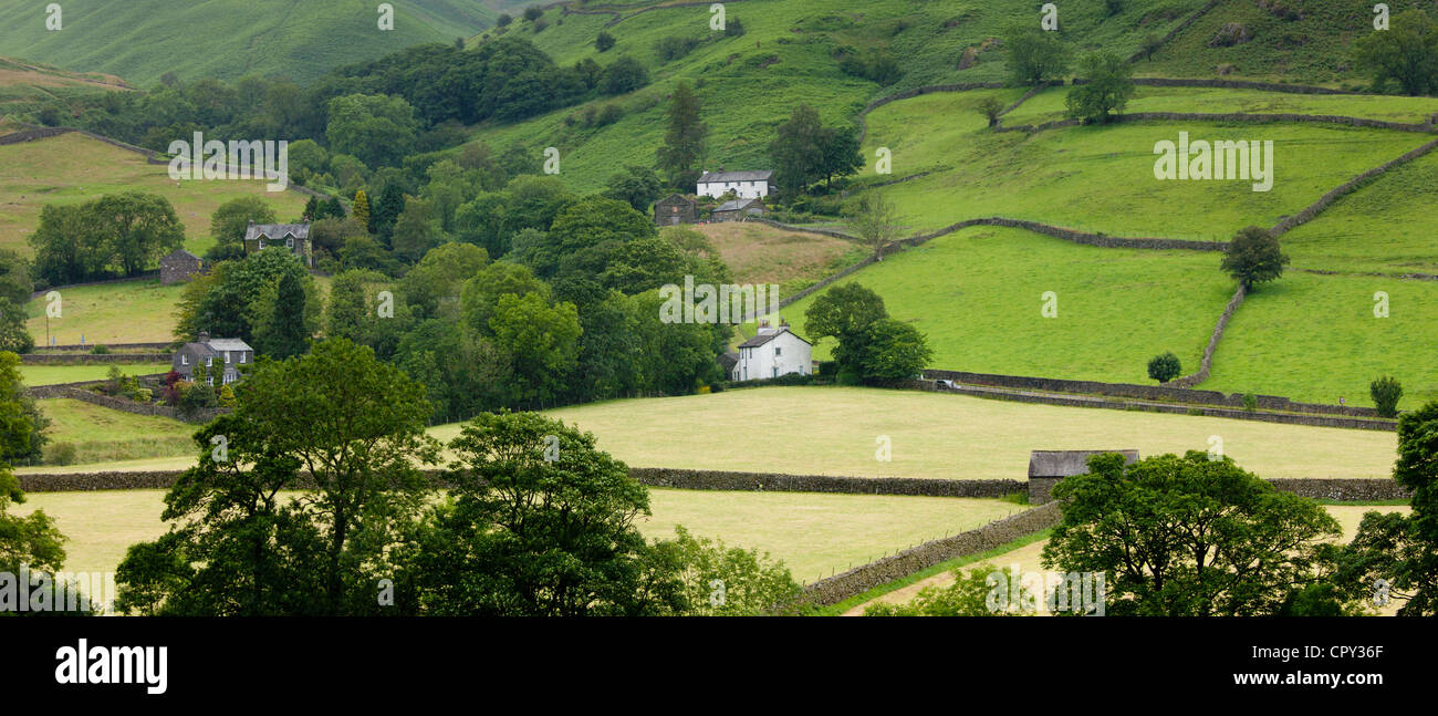 Hill Farm at Easedale near Grasmere in the Lake District National Park ...