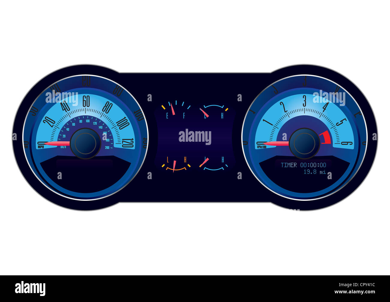 Racing Car Speedometer Stock Photo - Alamy