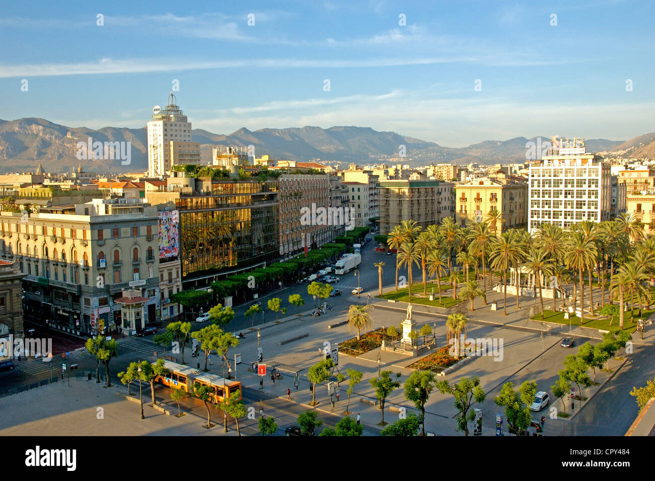 Italy, Sicily, Palermo, Piazza Ruggero Settimo known as piazza ...