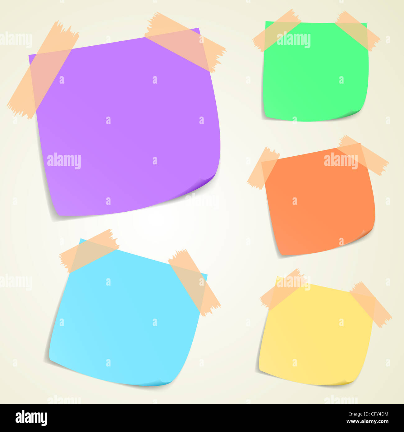 Set of colorful sticky memo notes Stock Photo - Alamy