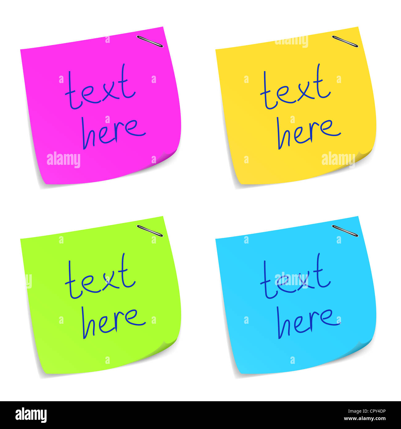Set of colorful sticky memo notes Stock Photo - Alamy