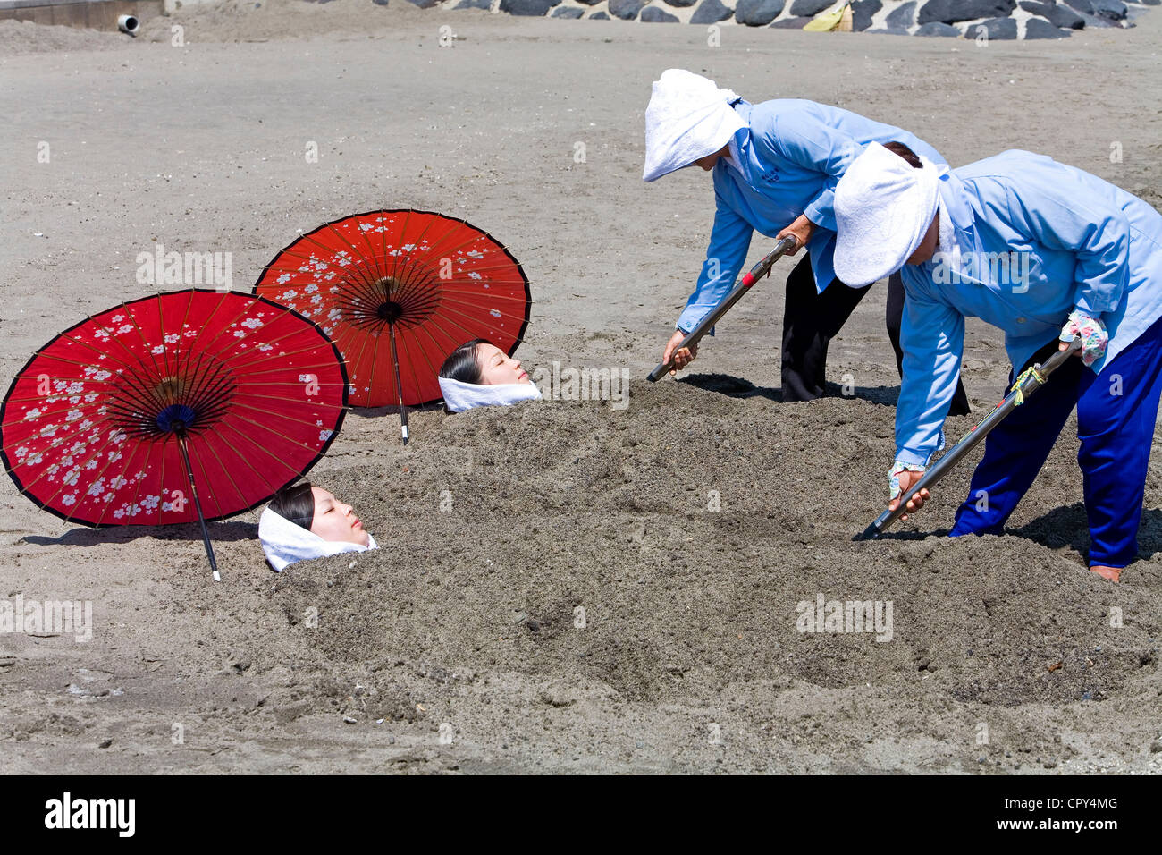 Ibusuki sand baths hi-res stock photography and images - Alamy