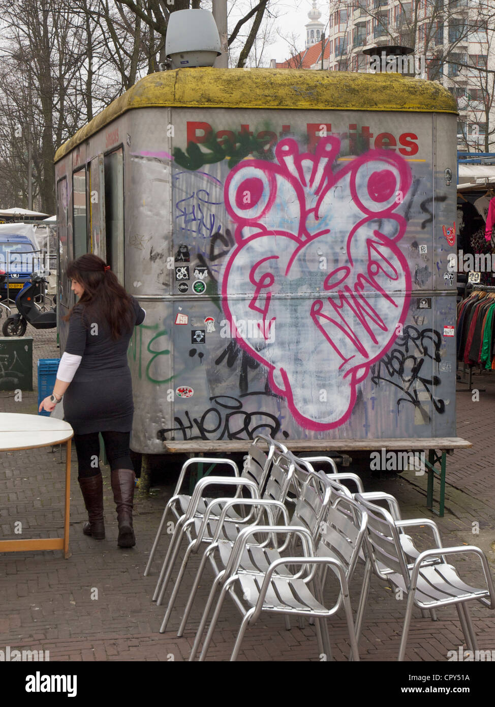 French fries booth hi-res stock photography and images - Alamy