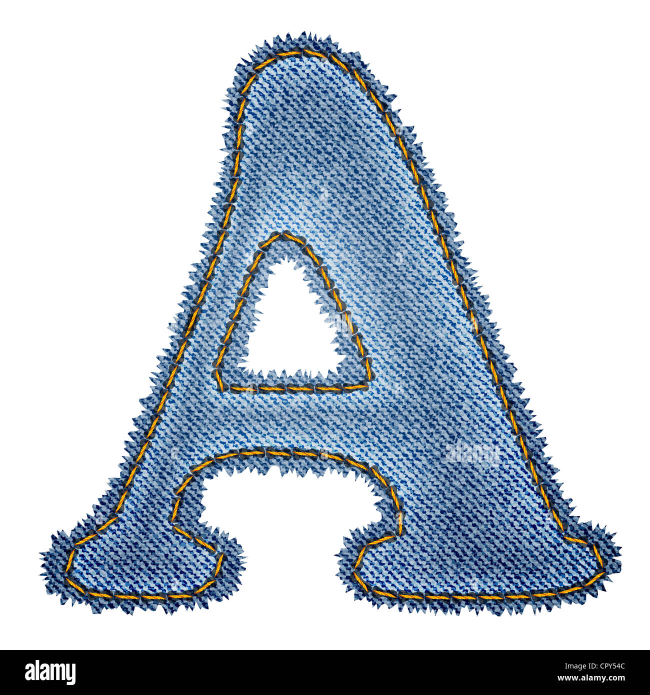 Jeans alphabet. Denim letter A Stock Photo - Alamy