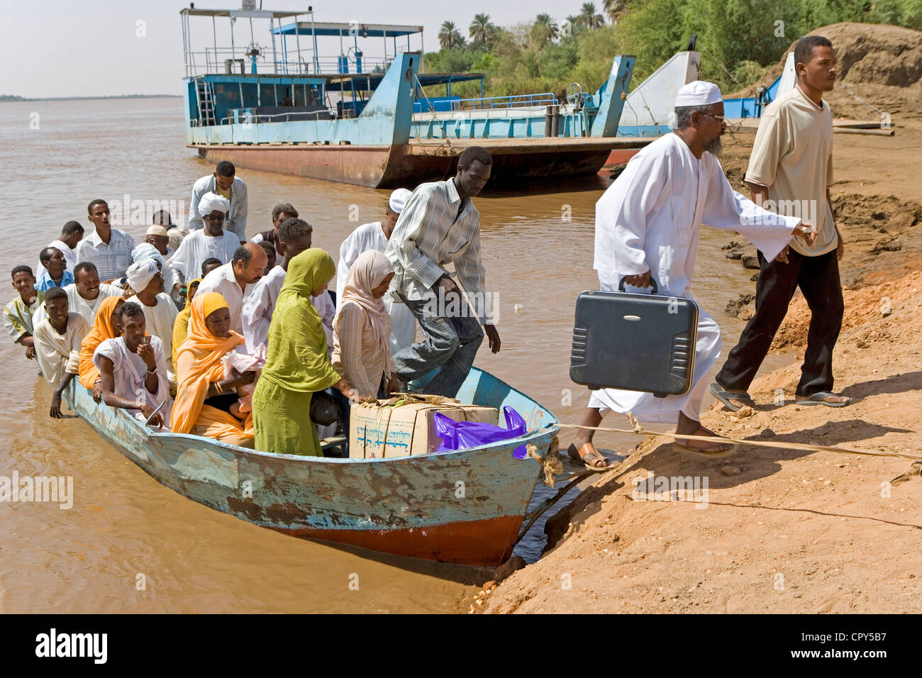 Sudan, Nubian Desert, High Nubia, Ash-Shamaliya Province, Karima ferry ...