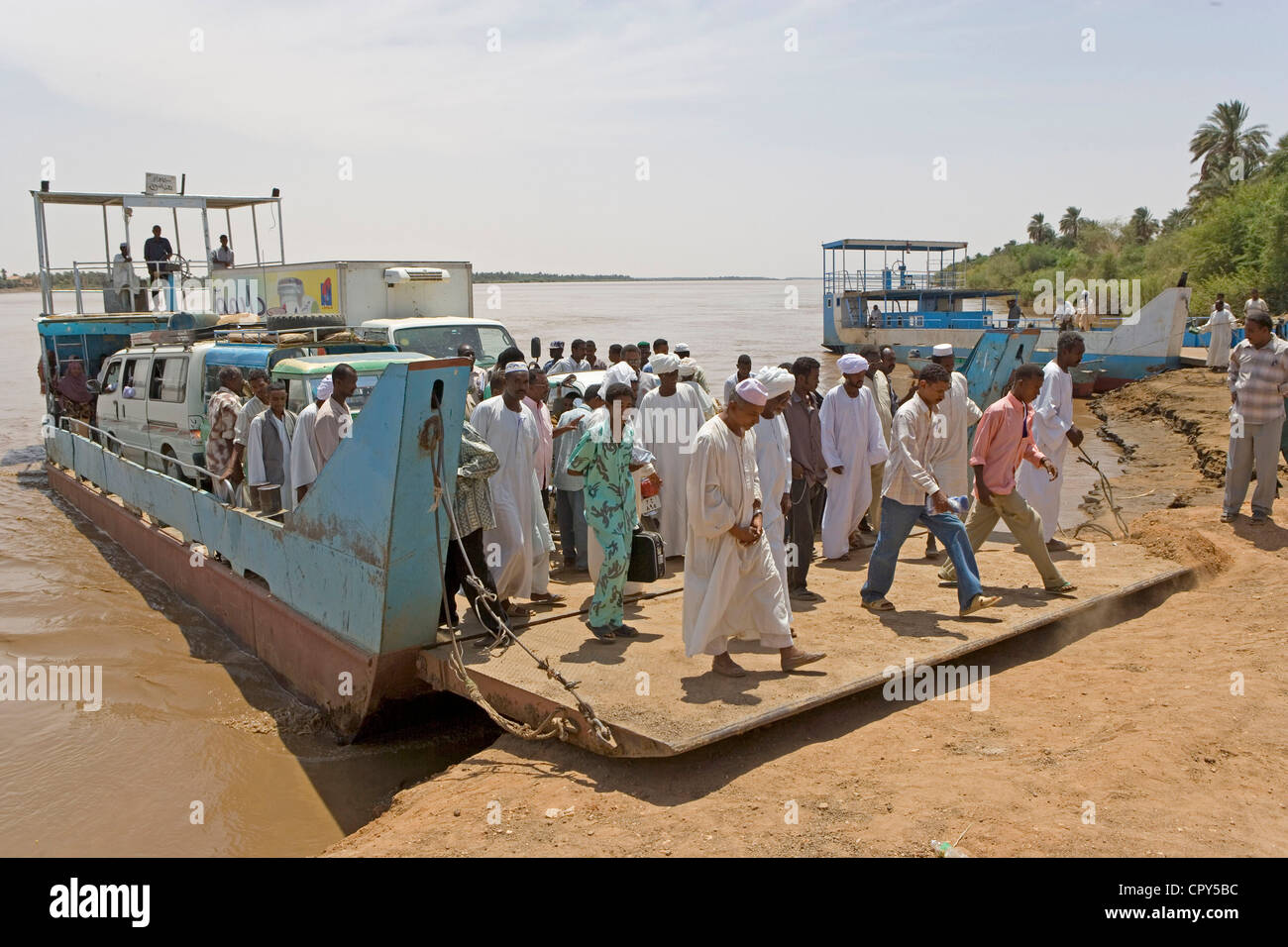 Sudan, Nubian Desert, High Nubia, Ash-Shamaliya Province, Karima ferry ...
