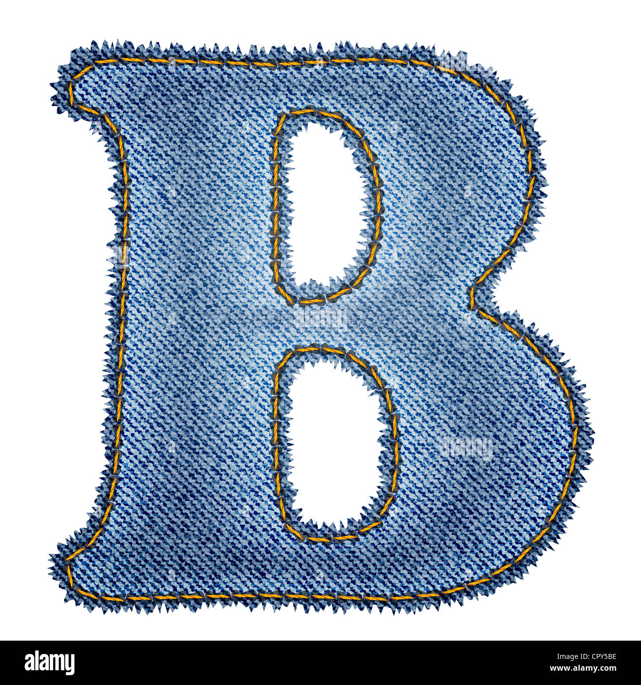 Jeans alphabet. Denim letter B Stock Photo - Alamy