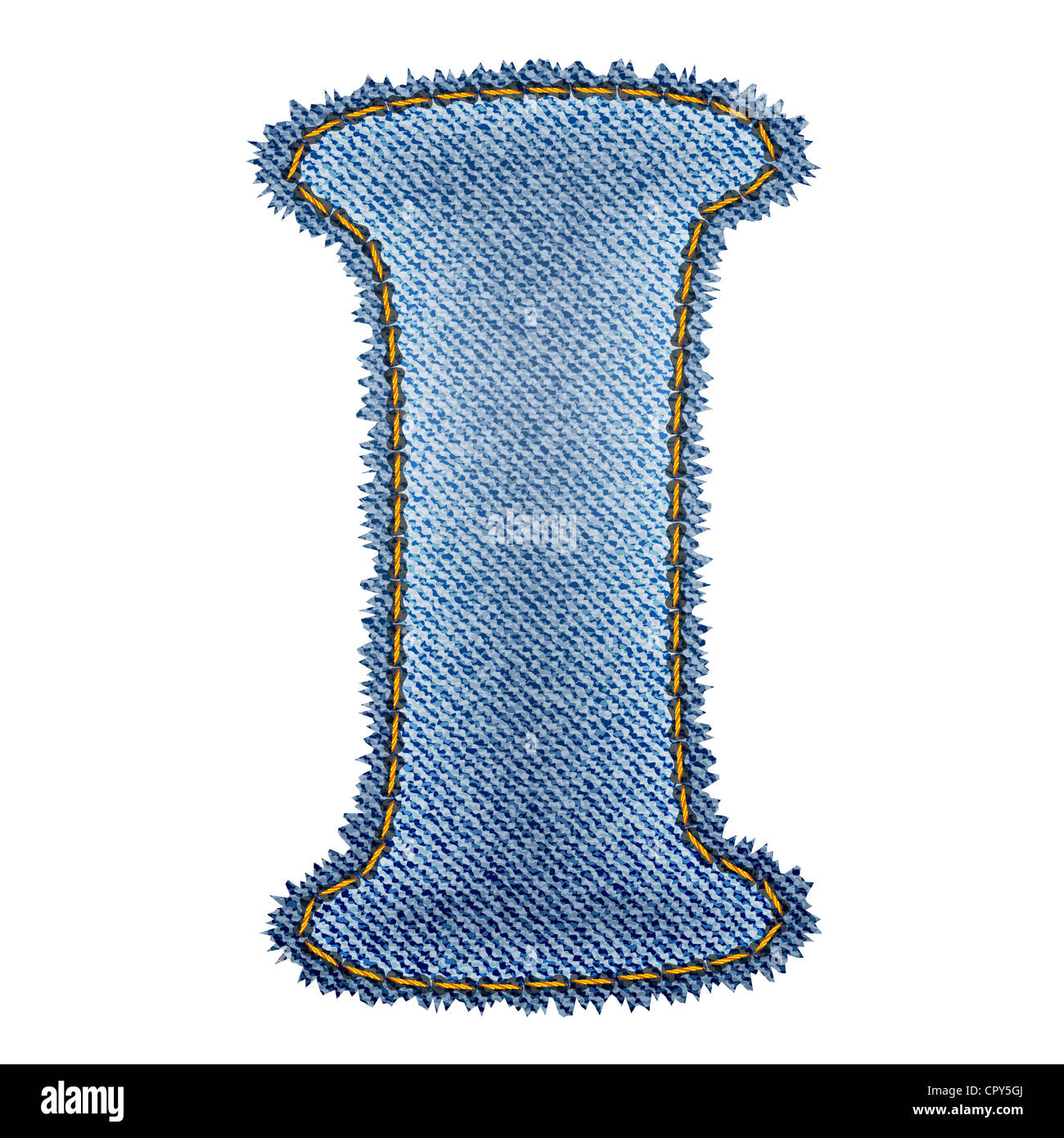 Jeans alphabet. Denim letter I Stock Photo - Alamy